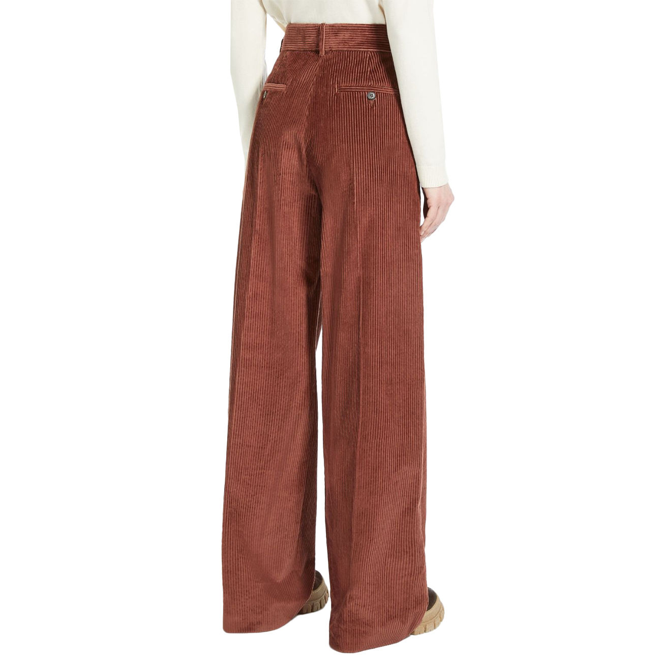 Max Mara Weekend Pantalone Velluto Donna Ruggine Mascheroni Store